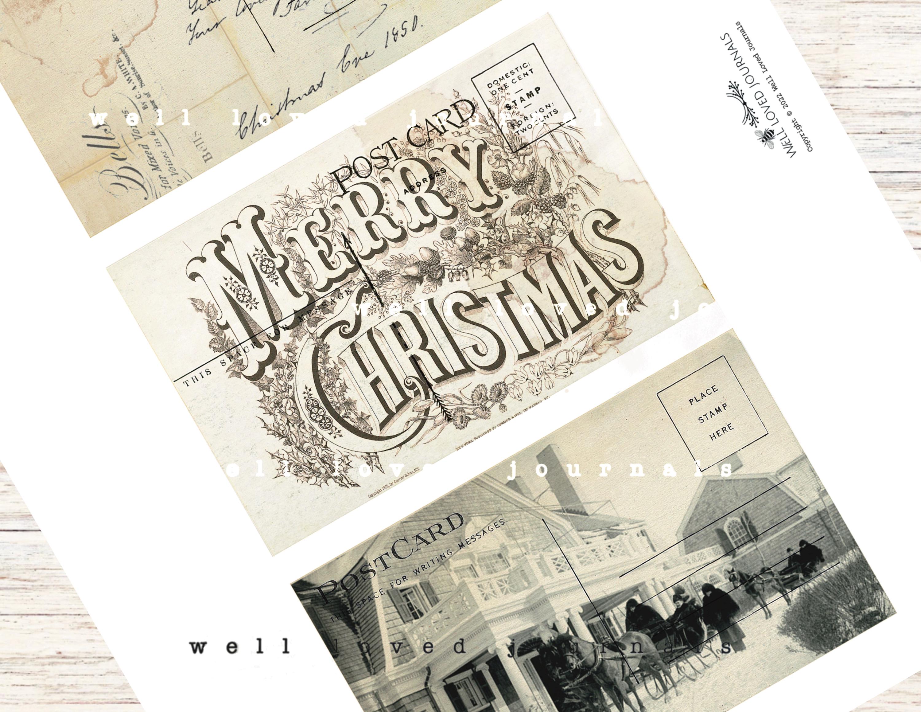 21 Winter Wonderland Postcards 01 | Vintage Christmas | Snowy Scenes ...
