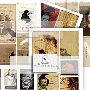 19 Pages | EDGAR ALLAN POE Expanded Add on Kit | Ephemera | Gothic ...