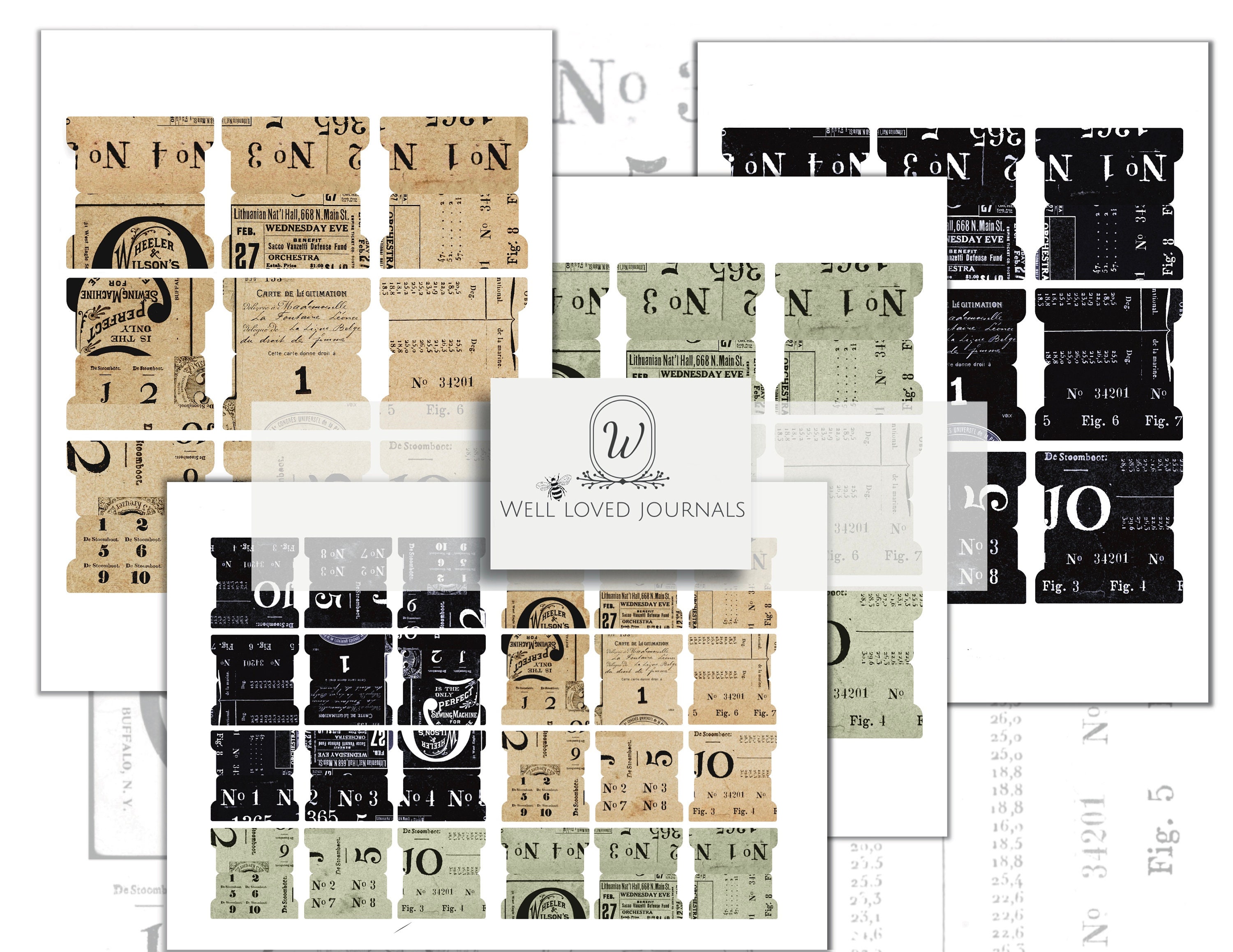 Numbers Kit 01 - 14 Pages of Labels and Tabs - Etsy