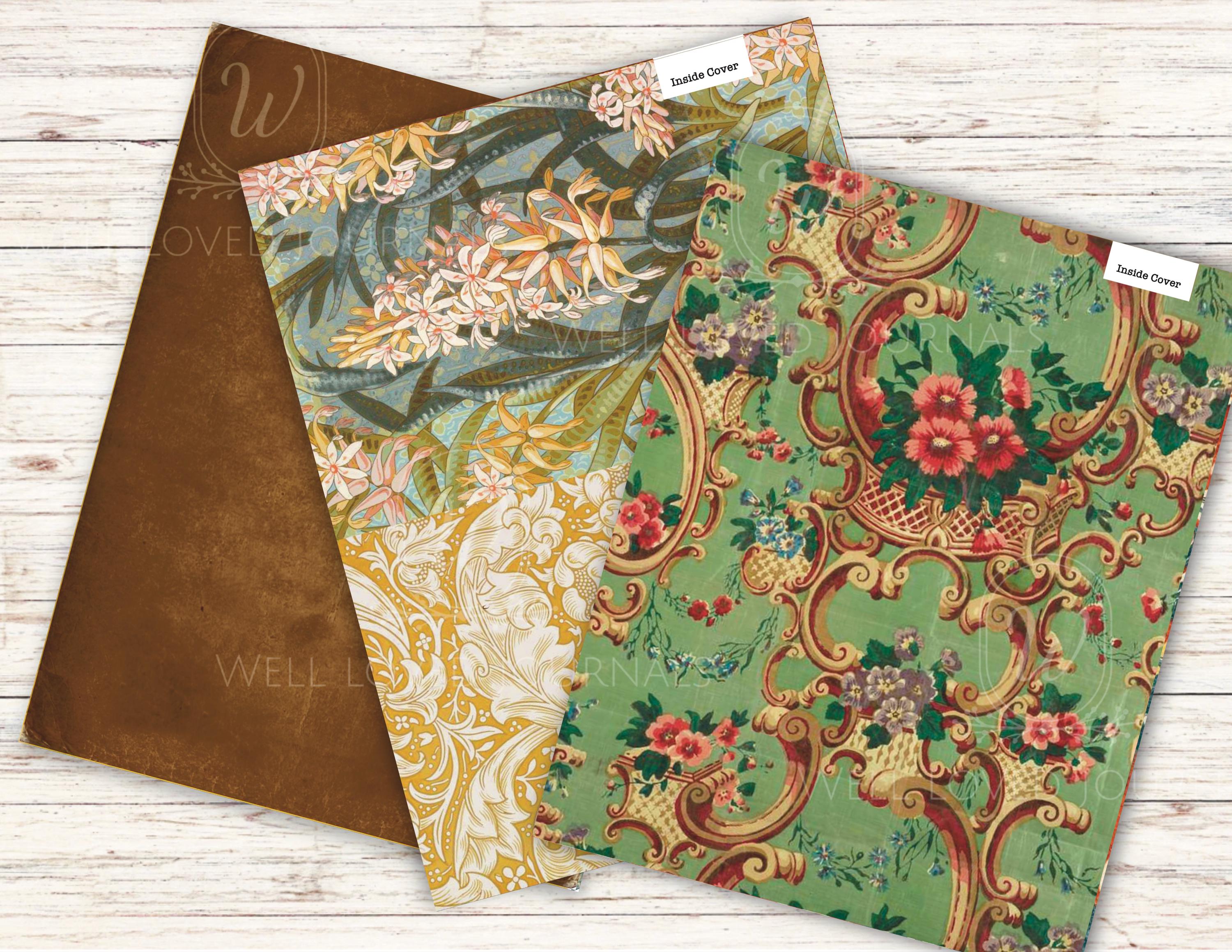 Old Style Notebook, Vintage Book, Flowers, Floral Papers, Junk ...