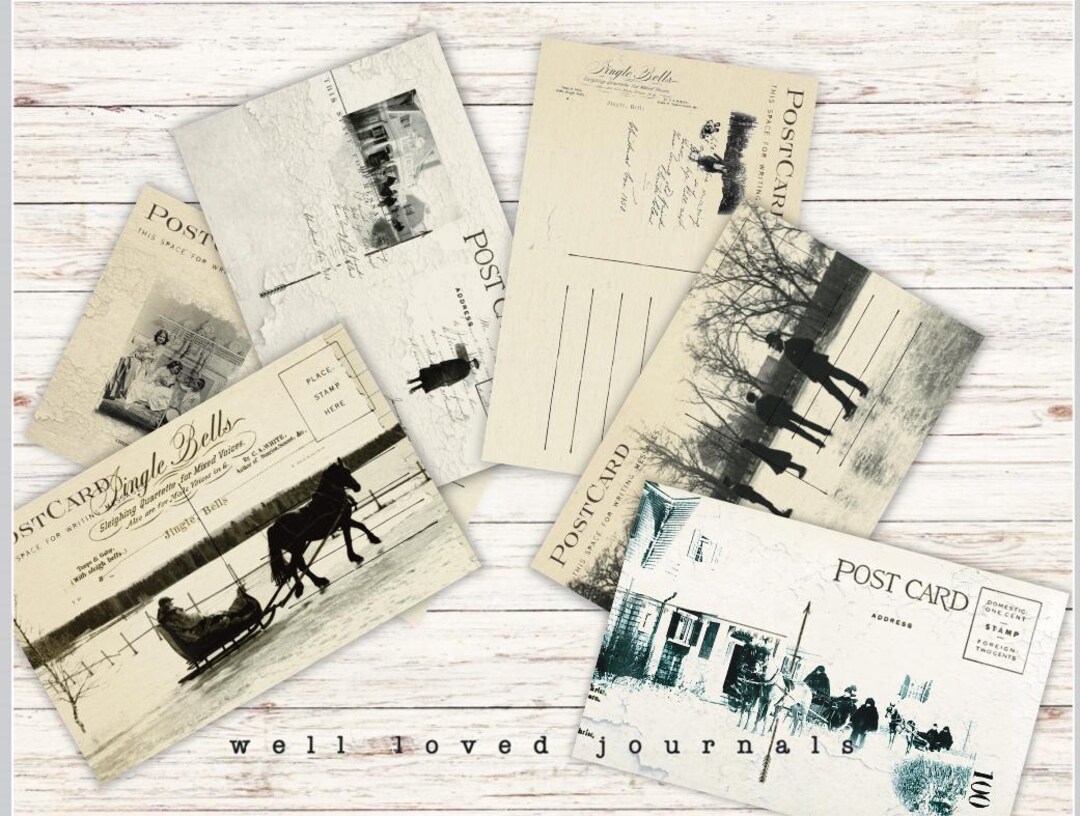 Winter Wonderland Postcards 01 - Vintage Christmas, Snowy Scenes, Junk ...