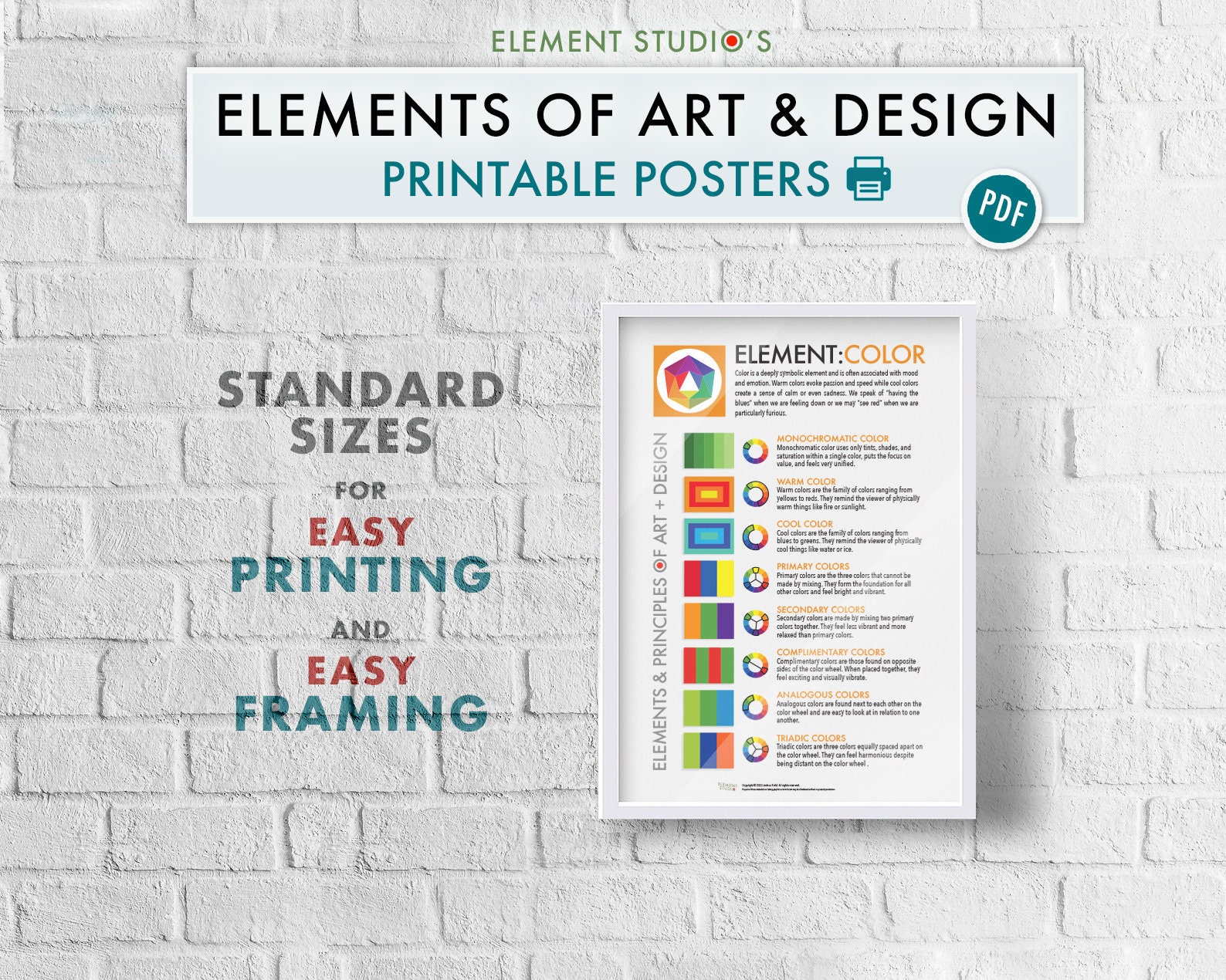 Elements of Art and Design Digital Poster Pack - Etsy