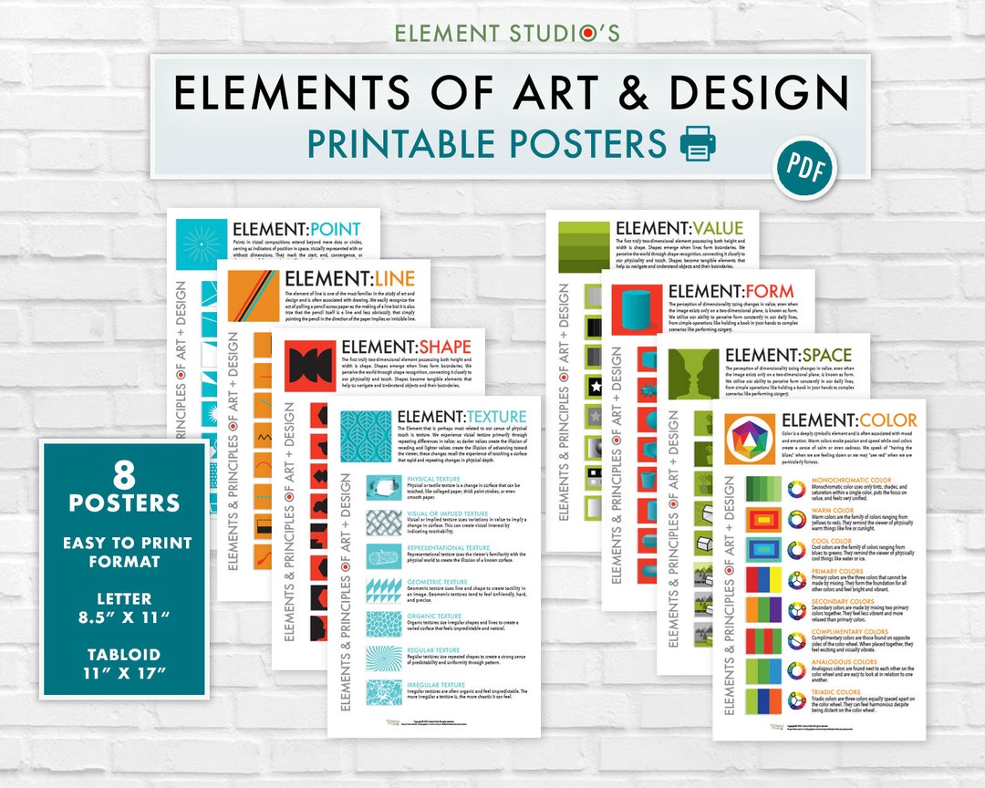 Elements of Art and Design Digital Poster Pack - Etsy
