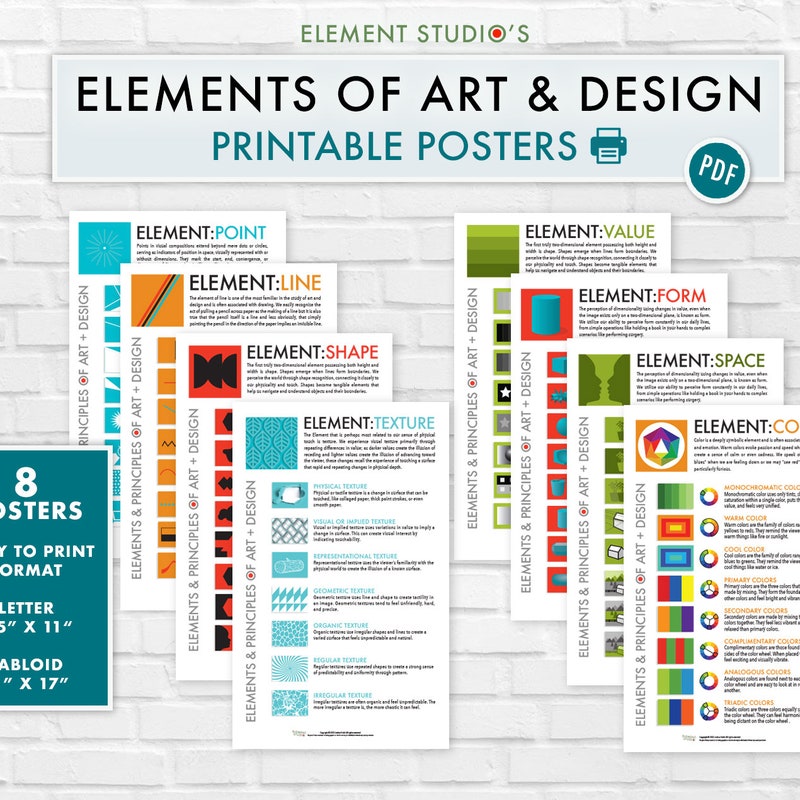 Elements of Art Posters - Etsy
