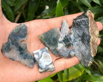 moss agate tumbling rough