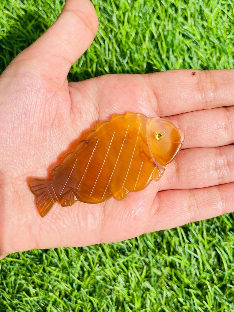 Natural Onyx Goldfish,quartz Crystal Mini Goldfish,crystal Carving,home ...