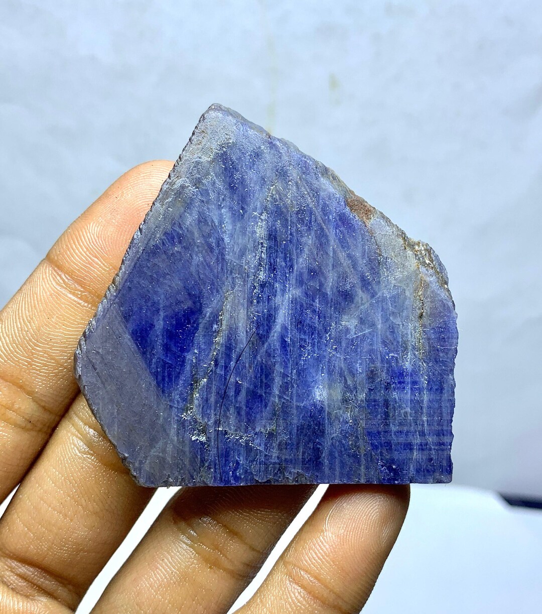 BLUE SAPPHIRE Rough Chunk Blue Sapphire Crystal, Raw Untreated - Stone ...