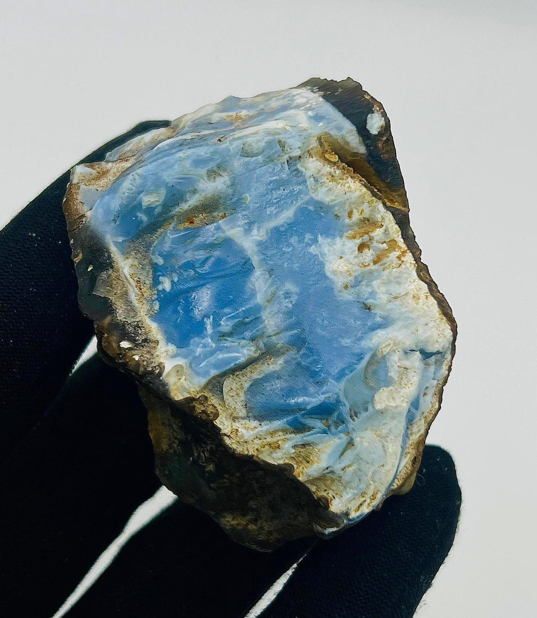 Natural Blue Opal Raw Stone | Rough Blue Opal Slab | Healing Crystal ...