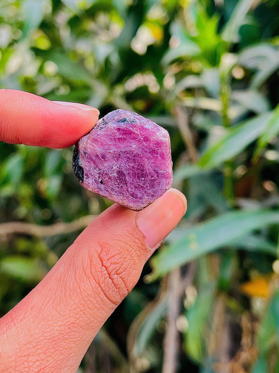 RUBY Raw Crystal Sacred Geometry, Hexagon Ruby, Raw Ruby, Record Keeper ...