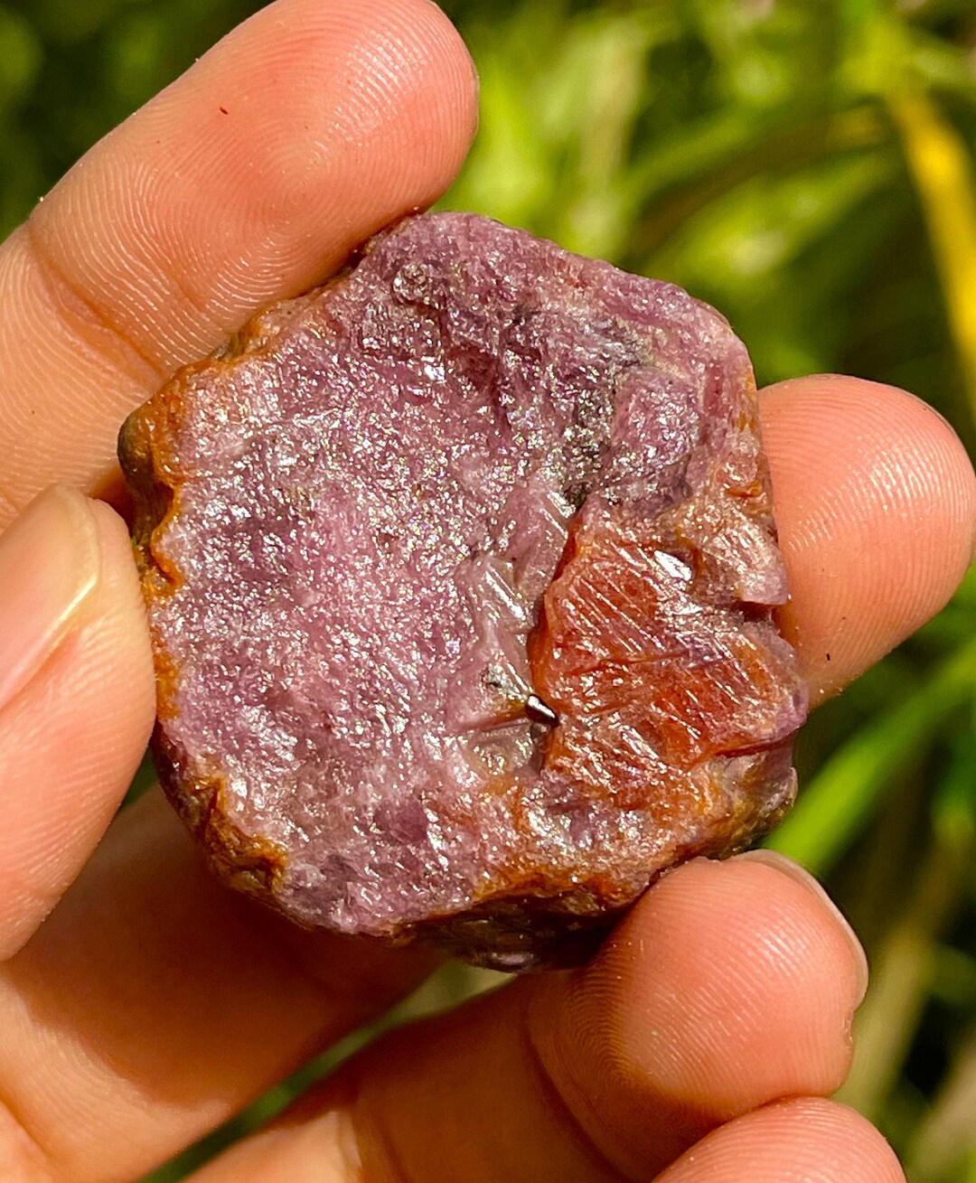 RUBY Raw Crystal - Sacred Geometry, Hexagon Ruby, Raw Ruby, Record ...
