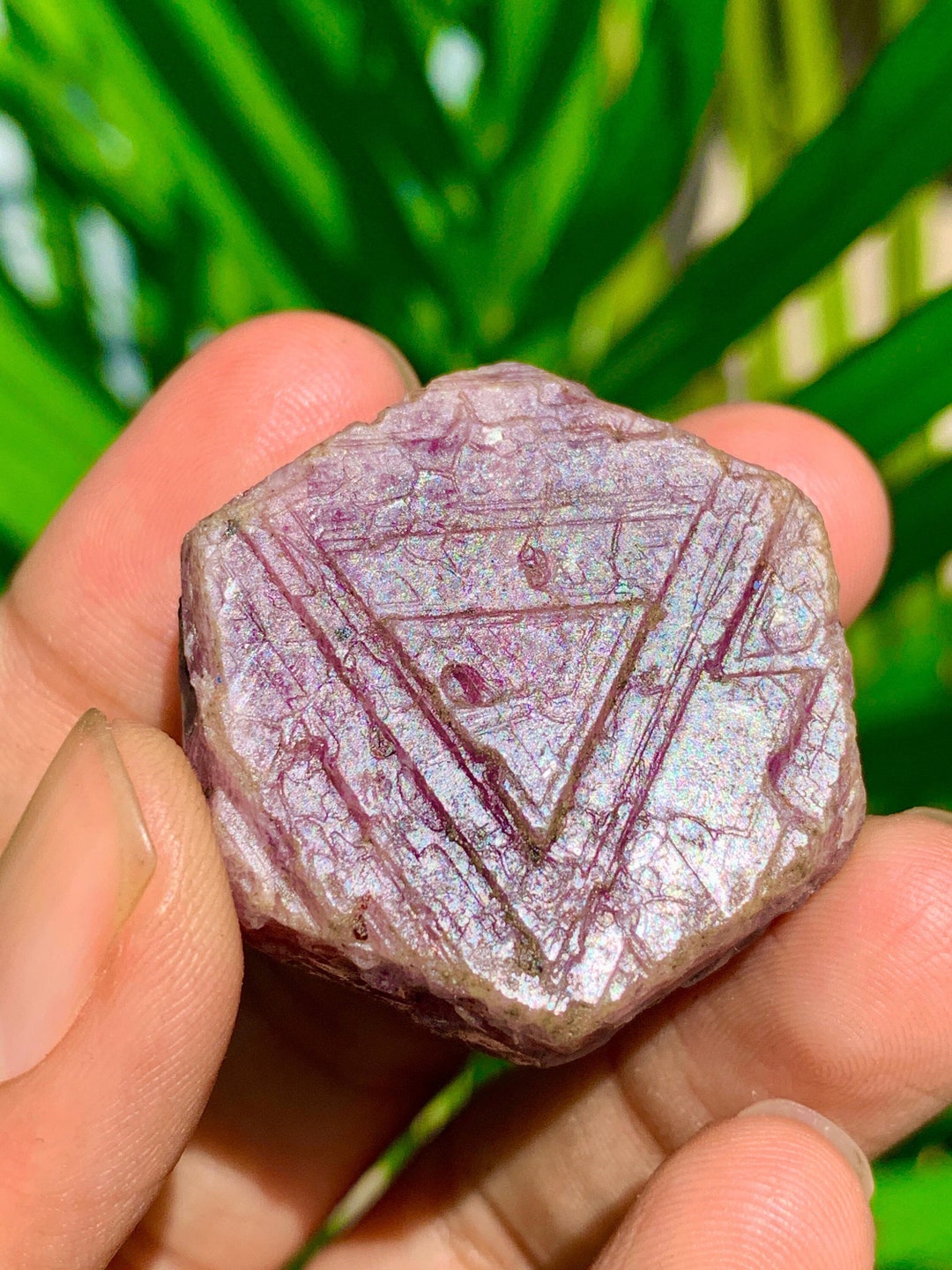 RUBY Raw Crystal Sacred Geometry, Hexagon Ruby, Raw Ruby, Record Keeper ...