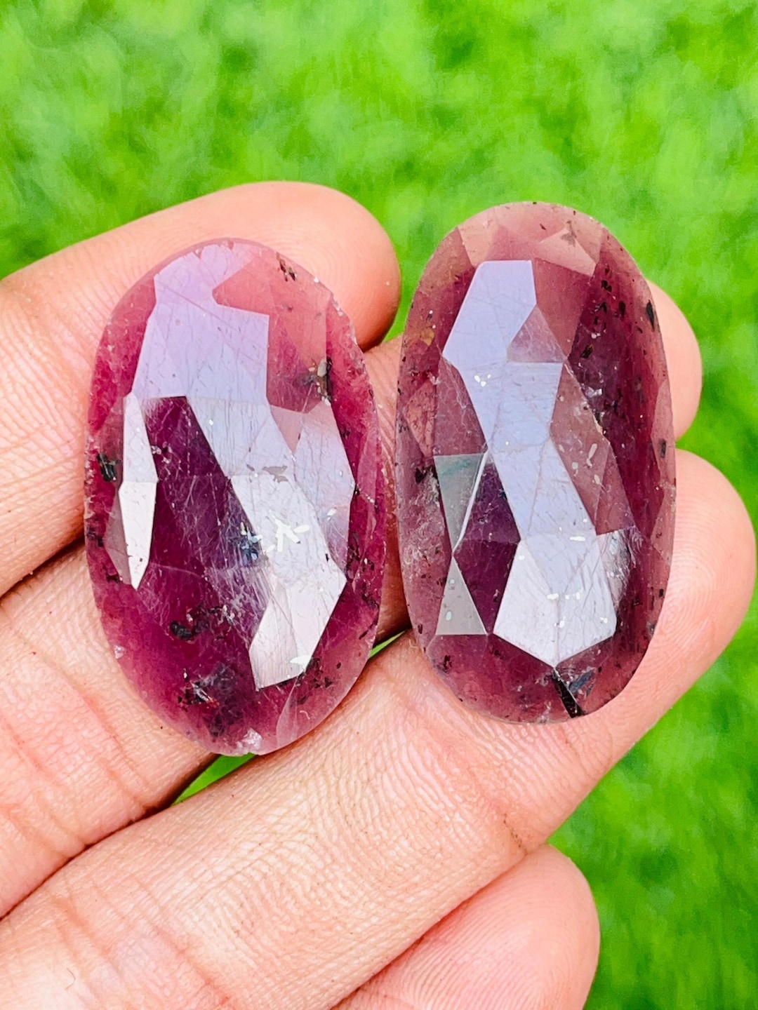 100% Natural Ruby Rose Cut Gemstone, Ruby Birthstone Gemstone Supply ...