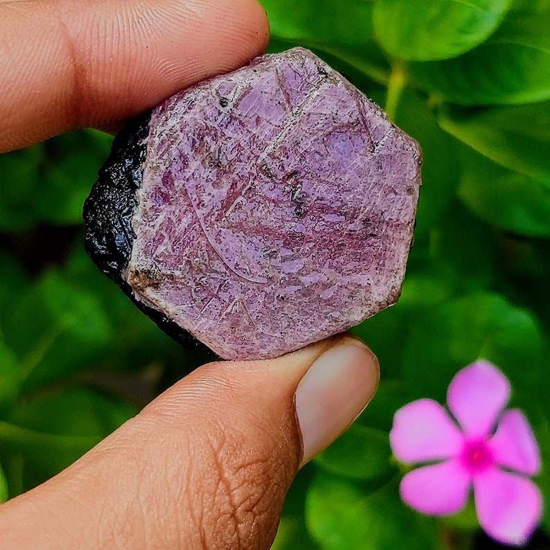 RUBY Raw Crystal Record Keeper Purple Amazing Triangle - Etsy