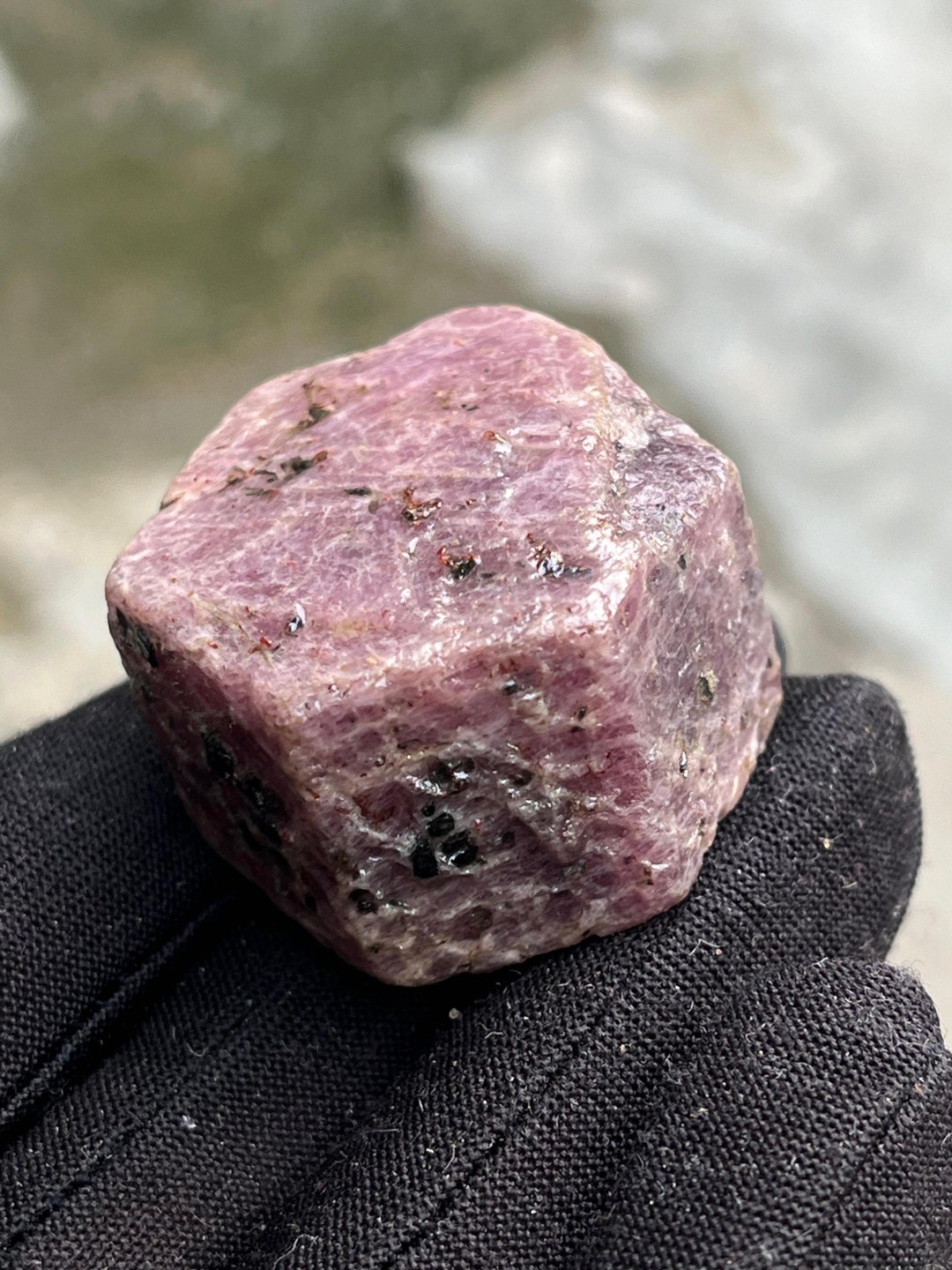 RUBY Raw Crystal Sacred Geometry, Hexagon Ruby, Raw Ruby, Record Keeper ...