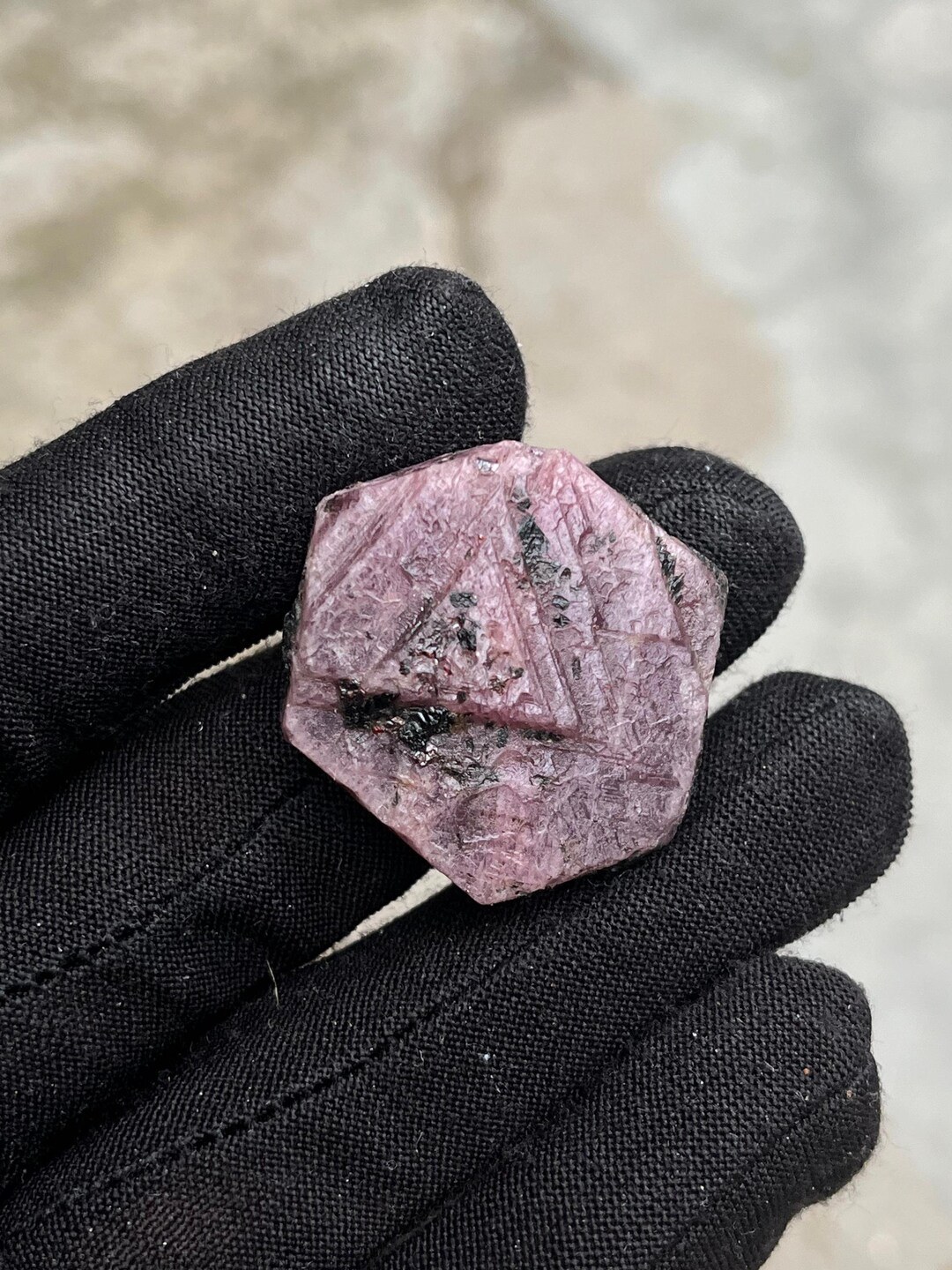 RUBY Raw Crystal Sacred Geometry, Hexagon Ruby, Raw Ruby, Record Keeper ...