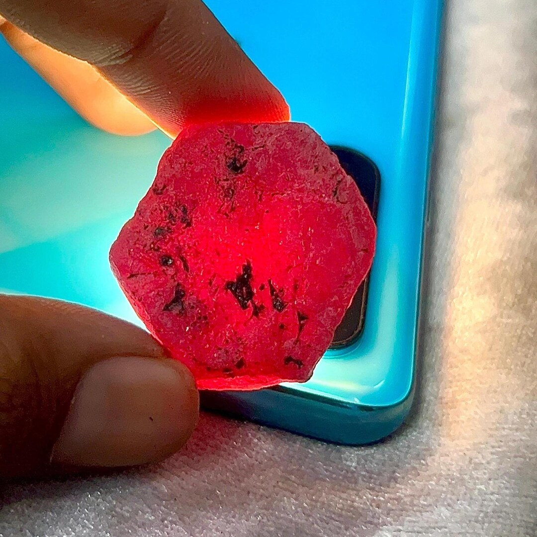 Natural African Red Ruby Rough Gemstone: Record Keeper Crystal - Etsy