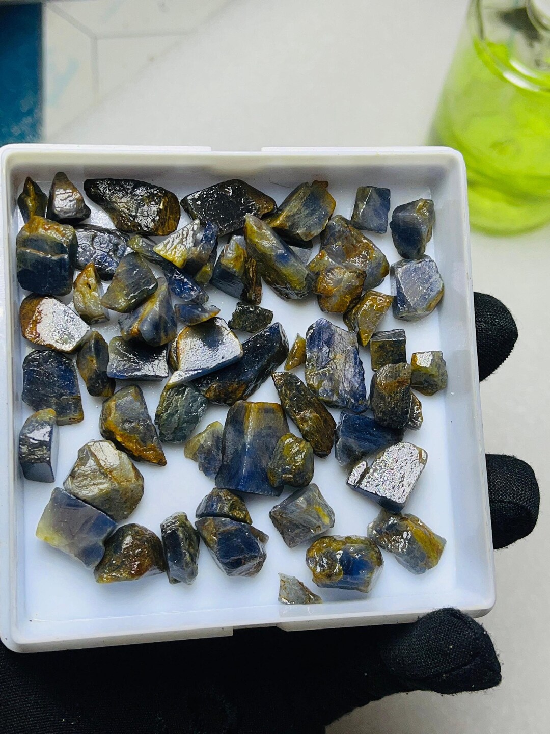 BLUE SAPPHIRE Rough Chunk Blue Sapphire Crystal, Raw Small Size ...