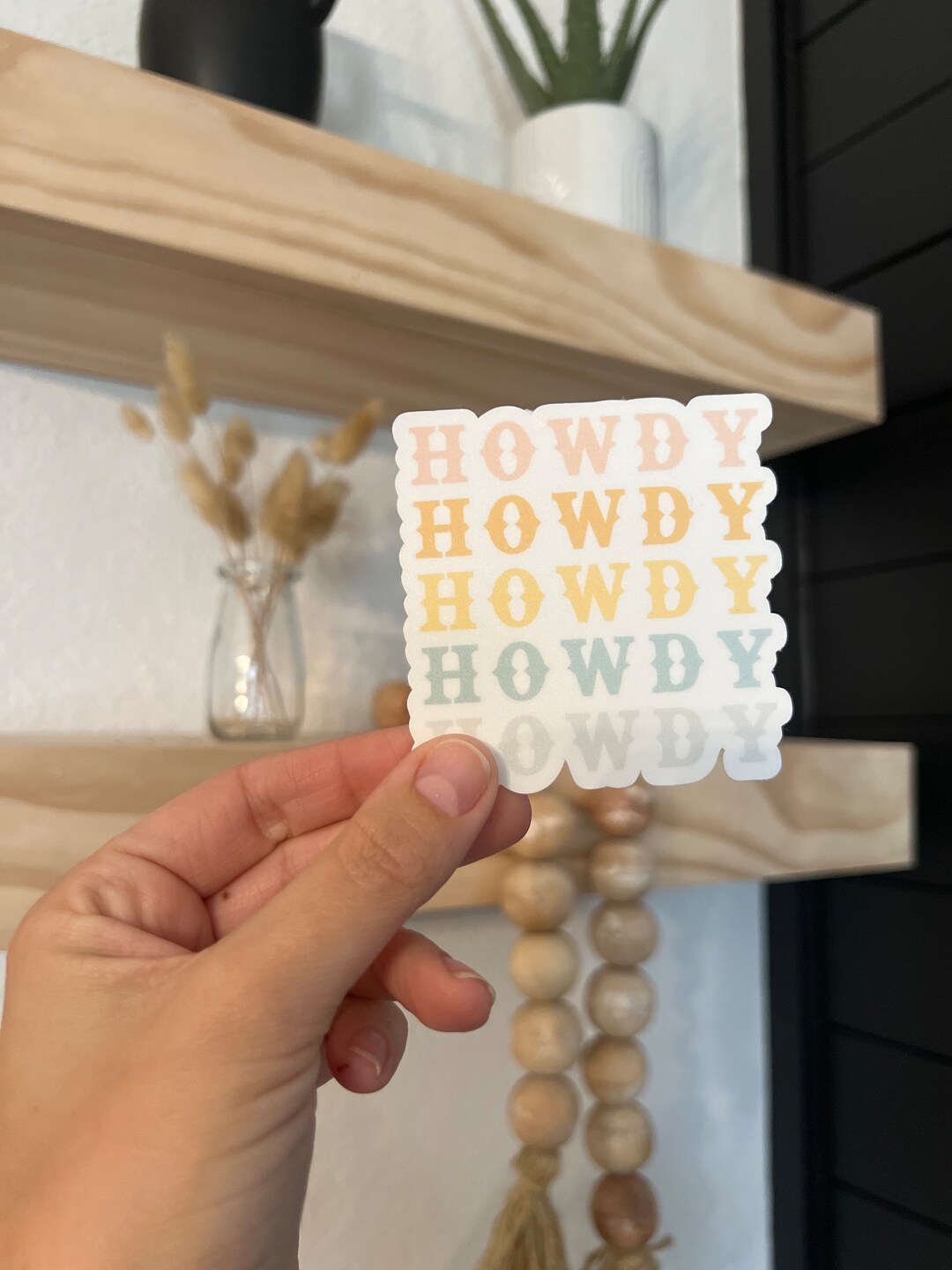 Howdy Sticker Waterproof Sticker Dishwasher Safe Howdy Gift - Etsy