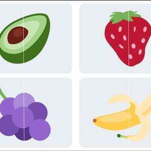Fruit Flashcards and Matching Game Instant PDF Download - Etsy