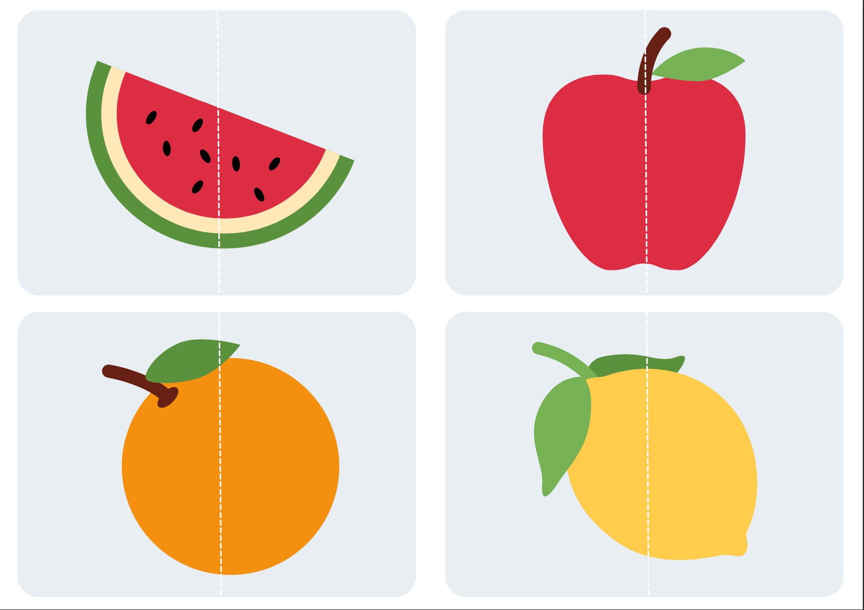 Fruit Flashcards and Matching Game Instant PDF Download - Etsy