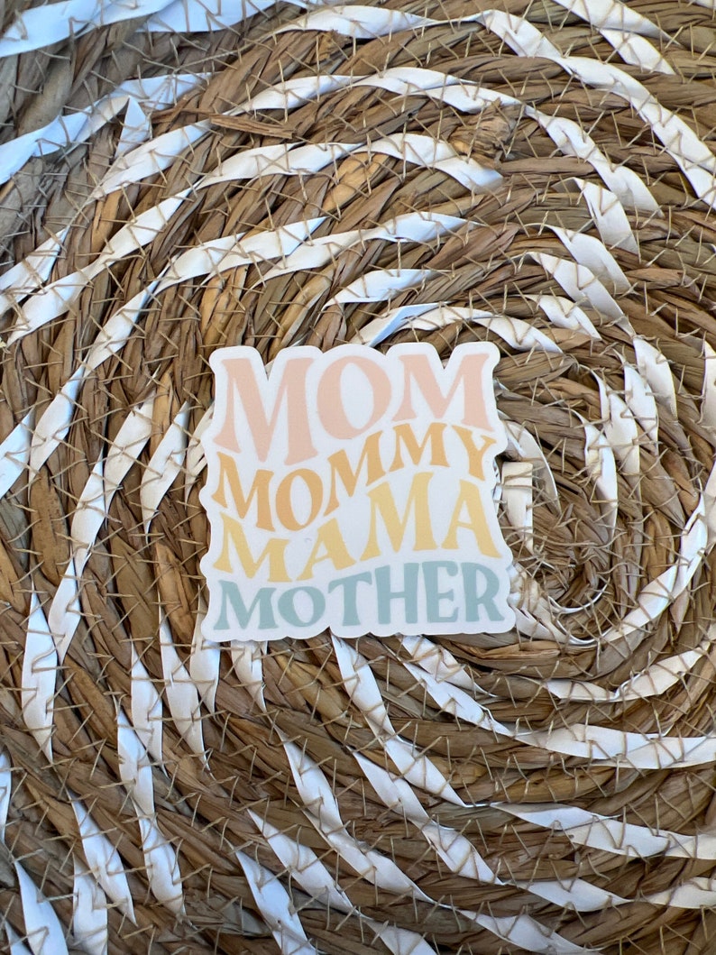 Mom Sticker Waterproof Sticker Dishwasher Safe Mom Mommy Mama Mother ...