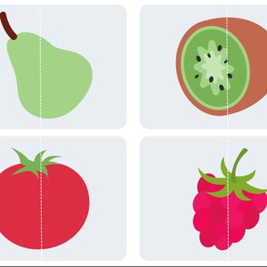 Fruit Flashcards and Matching Game Instant PDF Download - Etsy