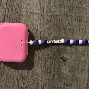 Retainer Case With Beaded Keychain - Etsy