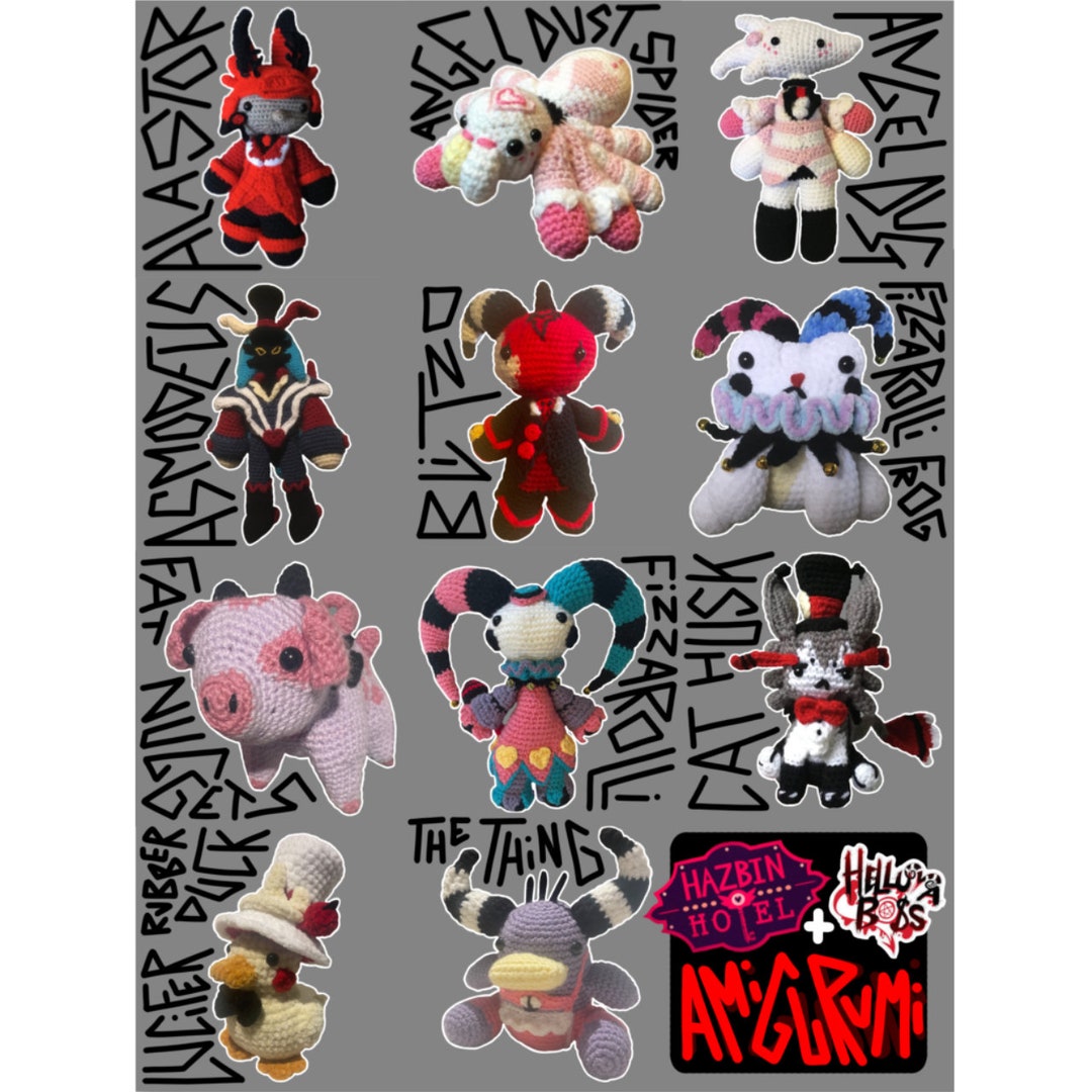 Hazbin Hotel and Helluva Boss Crochet Plushie Pattern Book includes ...