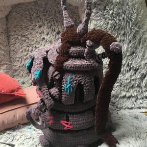 Chomper Jinx Grenade, Arcane Crochet Pillow Pattern (advanced Amigurumi ...