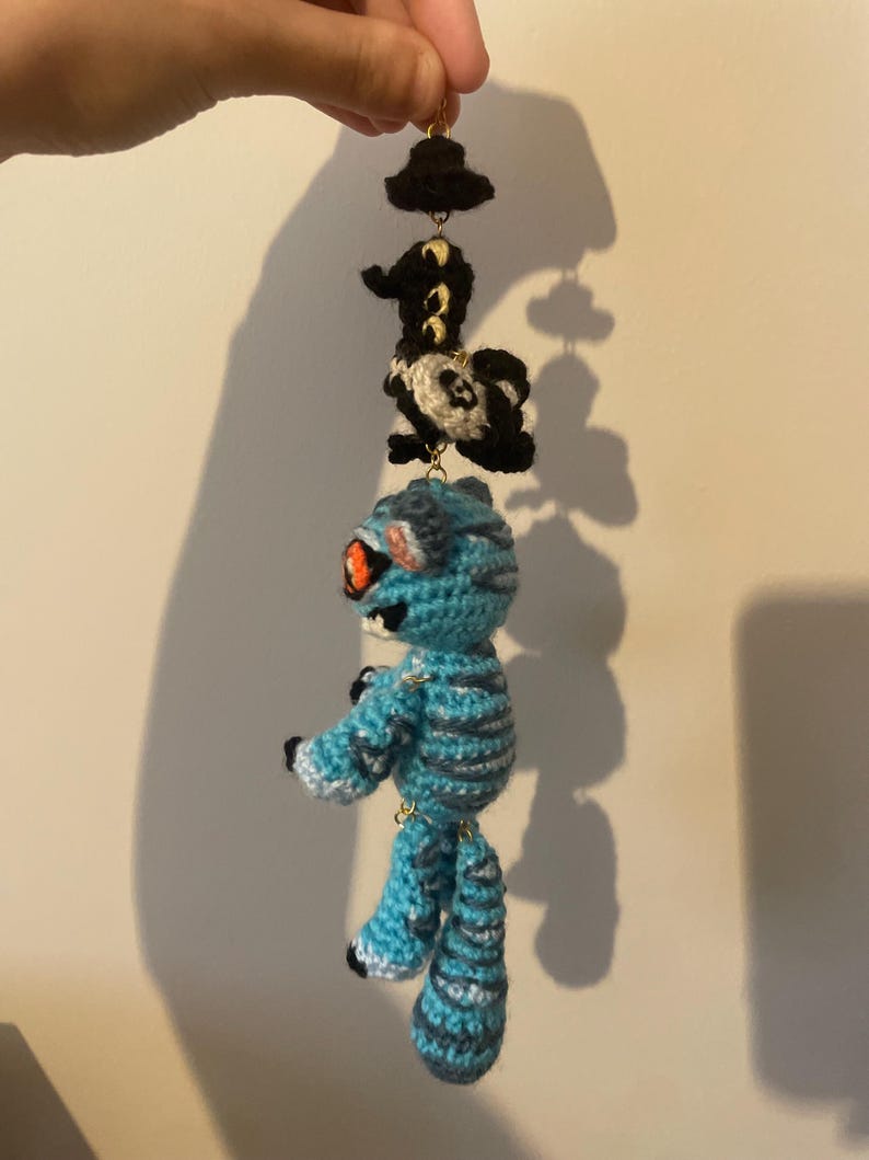 Derpy Tiger and Magpie, Keychain Crochet Pattern (intermediate ...
