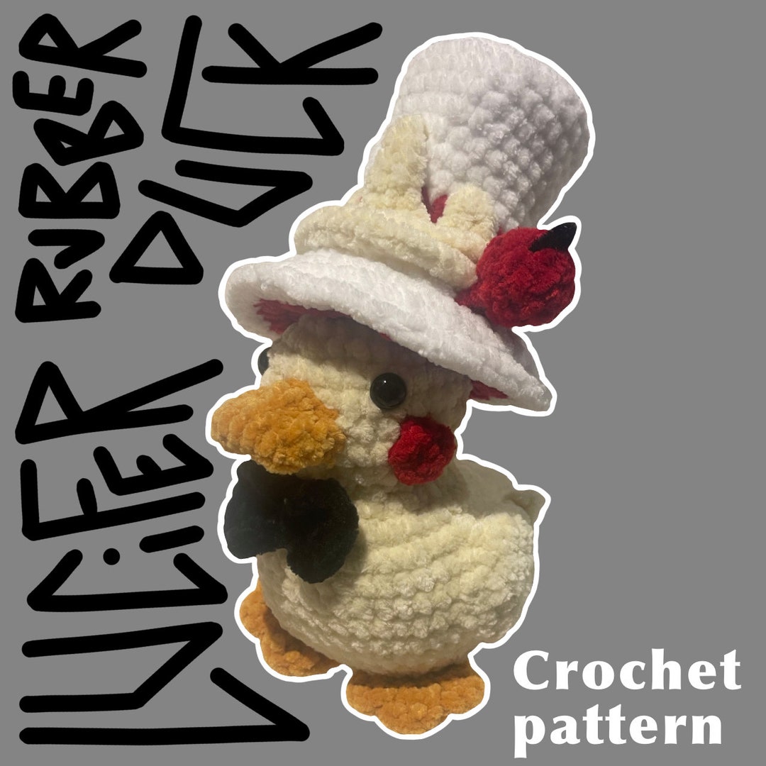 Lucifer Rubber Ducky, Hazbin Hotel Crochet Pattern (intermediate ...