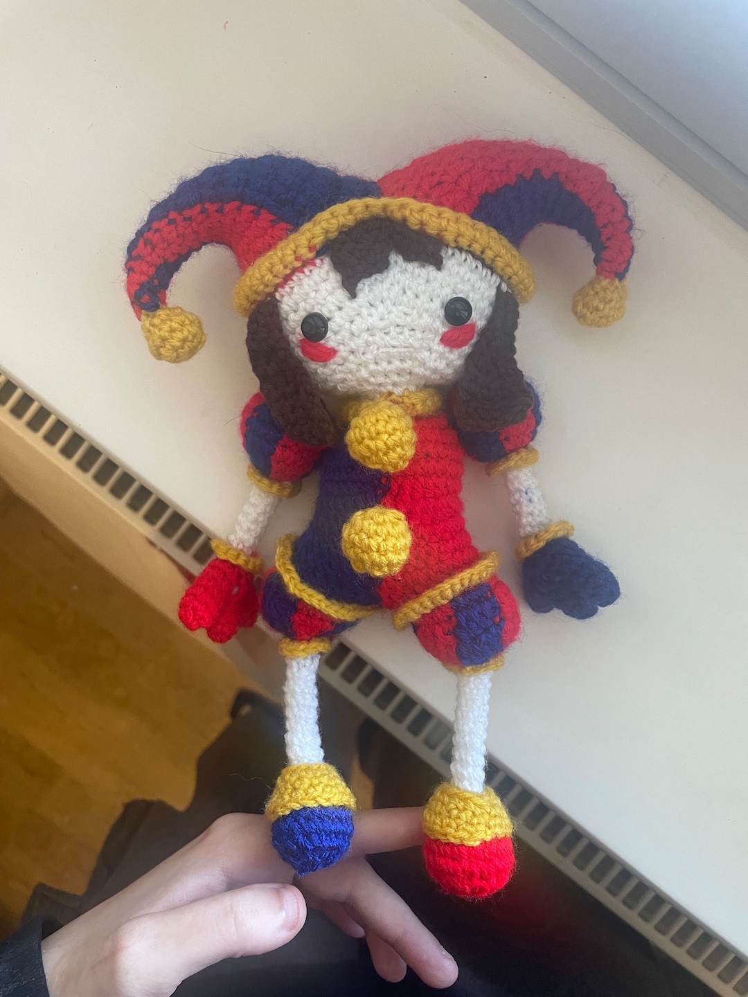 Pomni, the Amazing Digital Circus Crochet Pattern (advanced Amigurumi ...