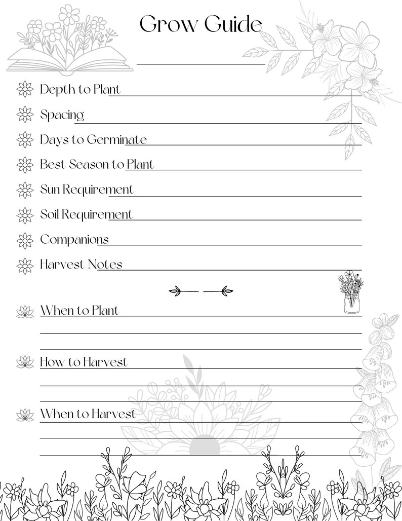 Plant Growing Guide (PDF Print Version) - Etsy
