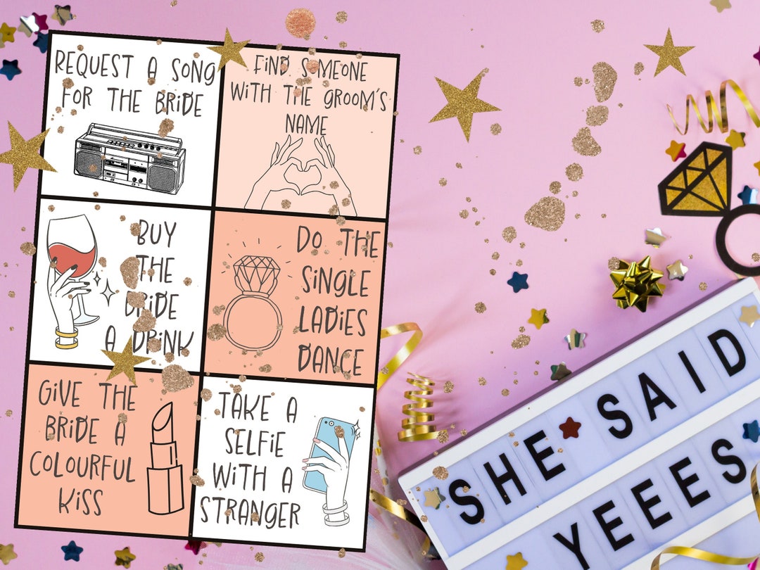 Printable Hen Do Bachelorette Bingo - Etsy