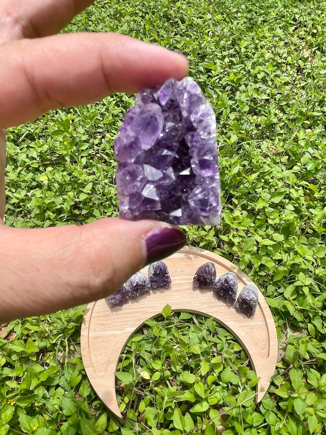 Mystery Amethyst Cut Base Clusters small Raw Cluster, Amethyst, Cut ...