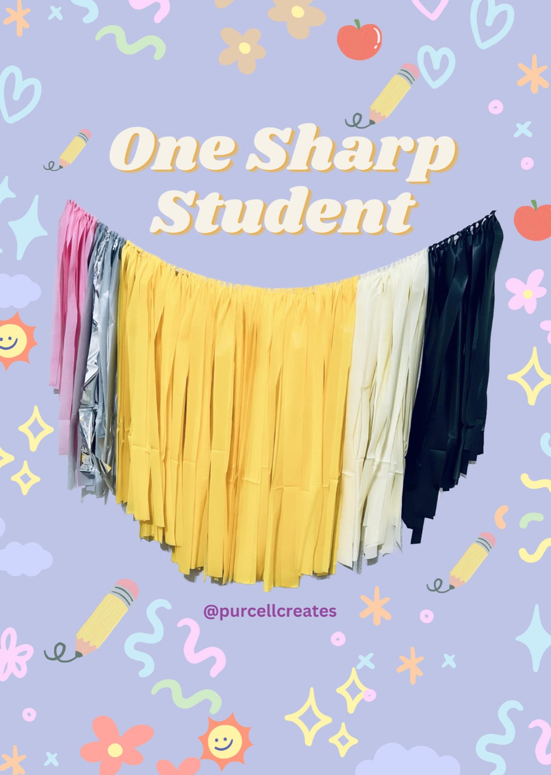 Back to School pencil Garland - Etsy