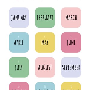 Colourful Educational Poster Set for Kids - Days of the Week, Months ...