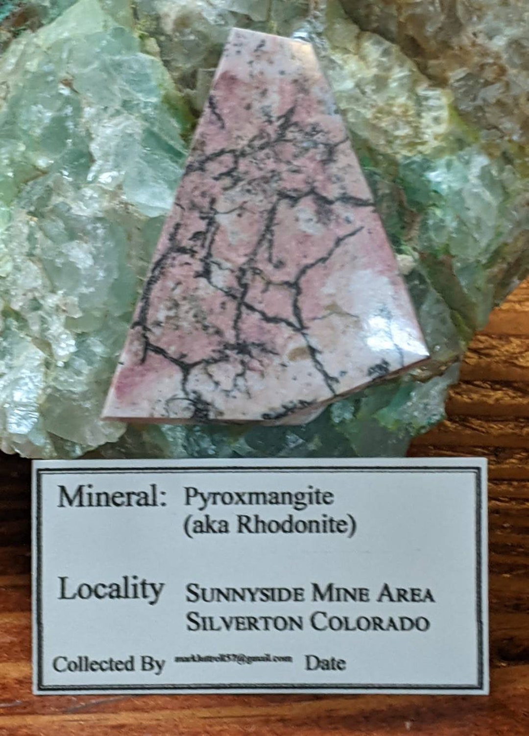 Pyroxmangite, Aka Rhodonite, Colorado, Freestyle Cabochon From an Old ...