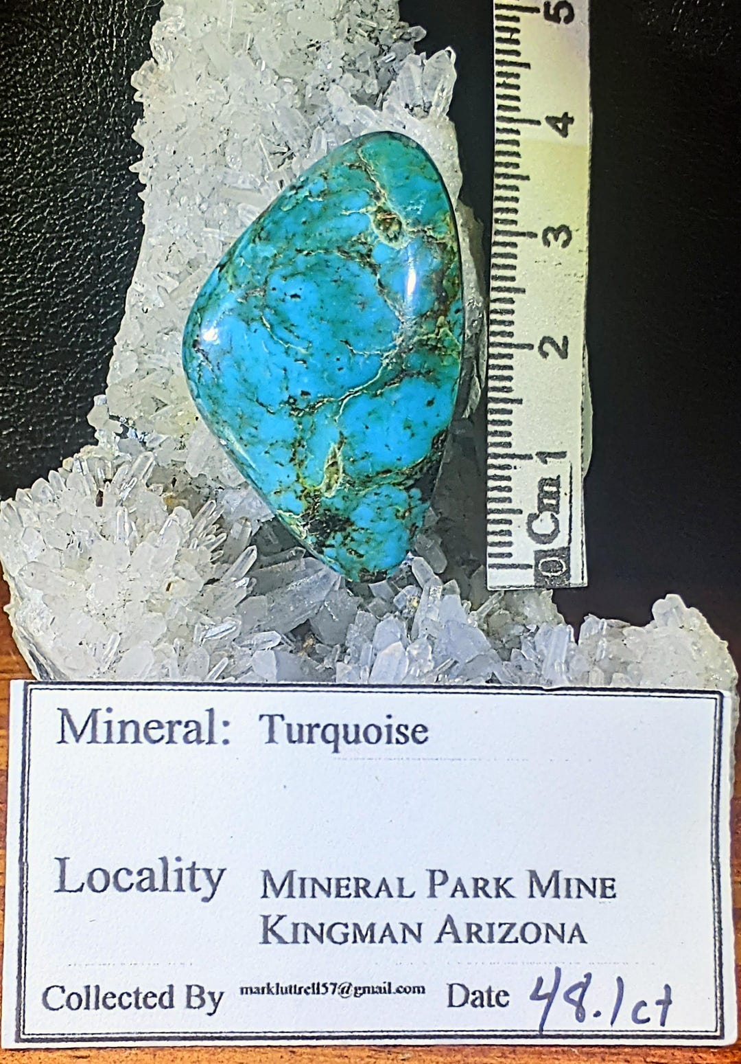 Turquoise. Mineral Park Mine. Kingman, Arizona. 48 Ct. - Etsy