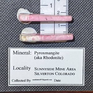 Pyroxmangite, AKA Rhodonite, Sunnyside Mine Area, Silverton, Colorado ...