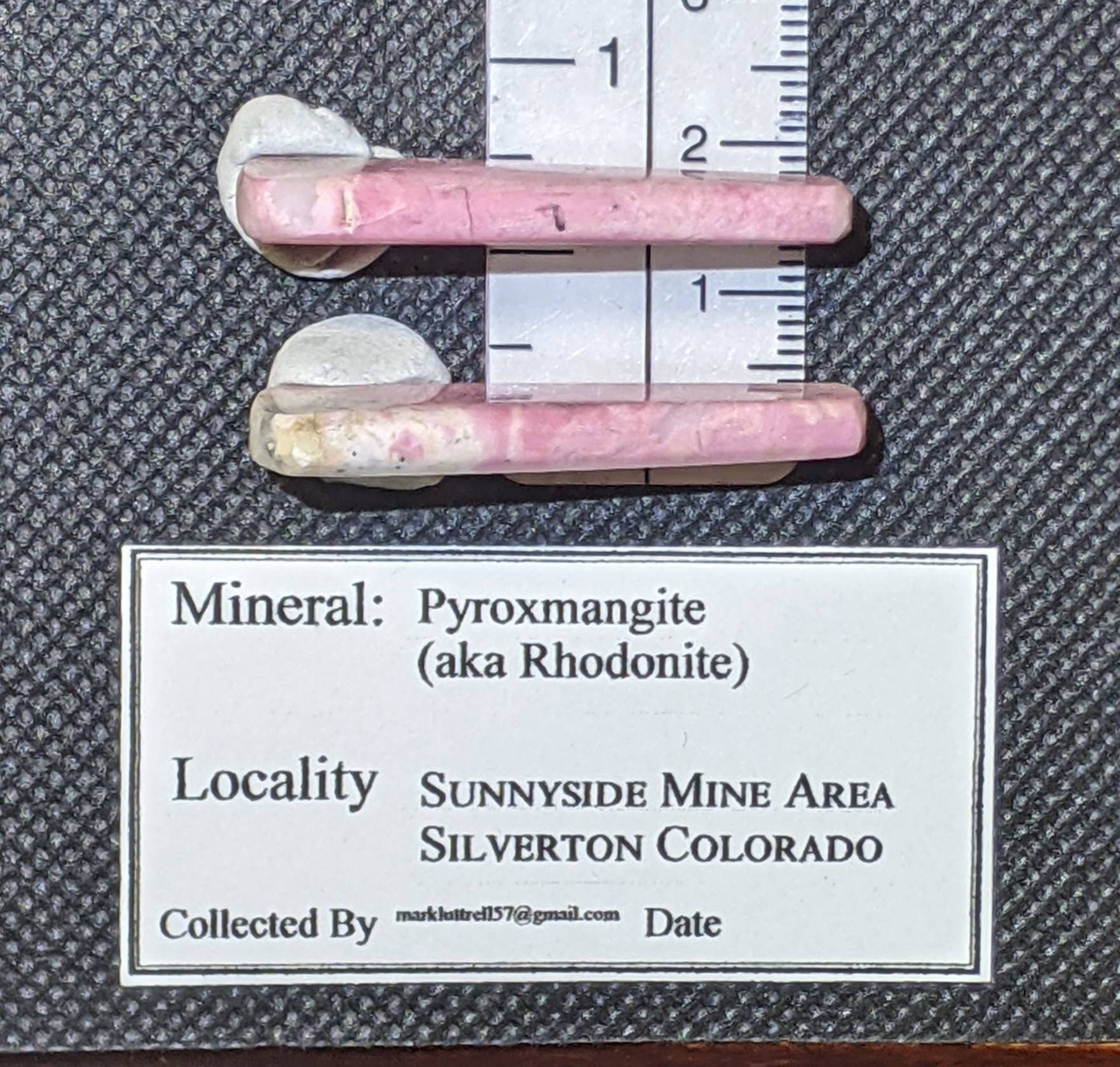 Pyroxmangite, AKA Rhodonite, Sunnyside Mine Area, Silverton, Colorado - Etsy