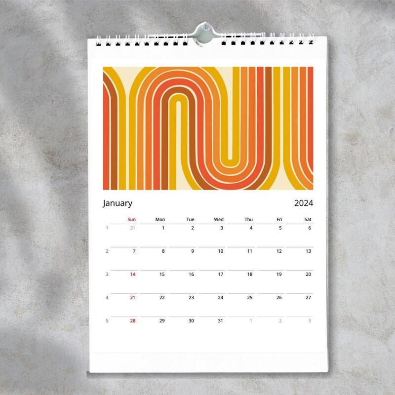 Retro Calendar - Etsy