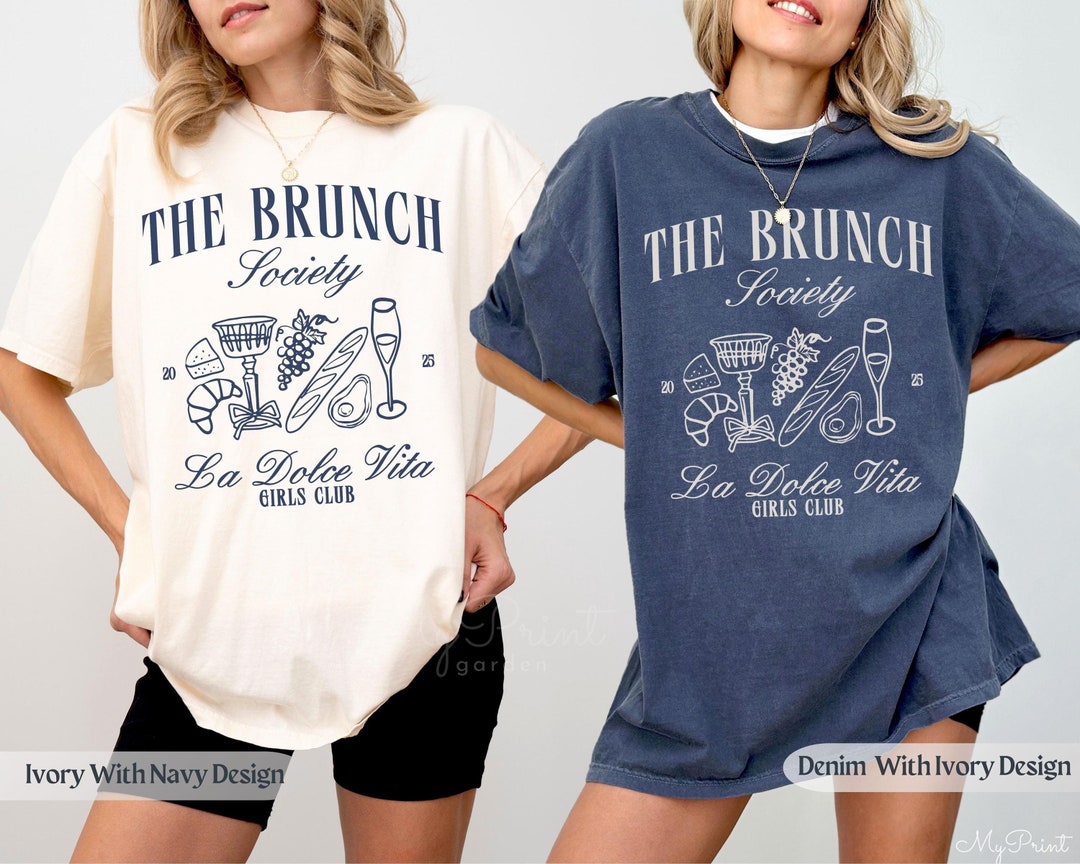 The Brunch Social Club Custom Tshirts, Breakfast and Mimosa Shirt, La ...