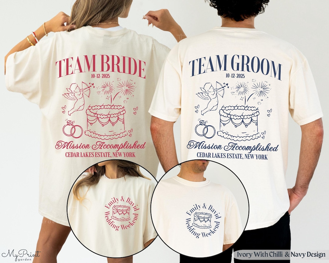 Custom Team Bride Wedding Shirt for Bridesmaids, Gift for Best Man ...
