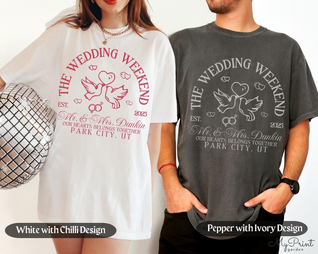 Personalized Cocktail Wedding Shirt With Location, Wedding Guests Merch ...