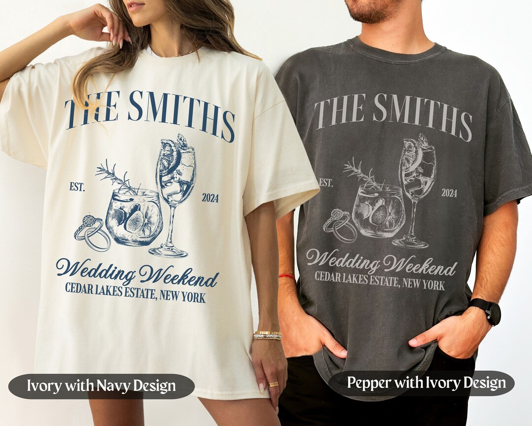 Custom Cocktail Wedding Merch With Location, Wedding Guests Shirts for ...