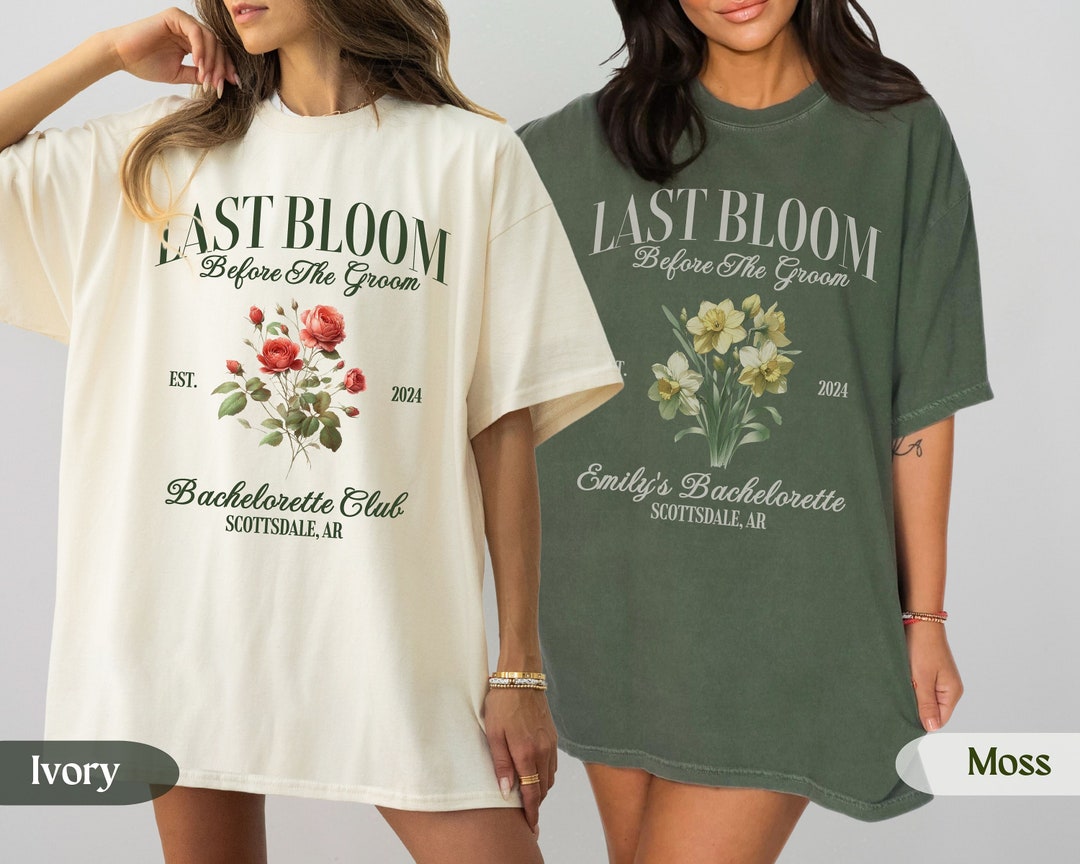 Birth Flowers Bachelorette Tees, Bach Summer Garden Party Shirts, Last ...