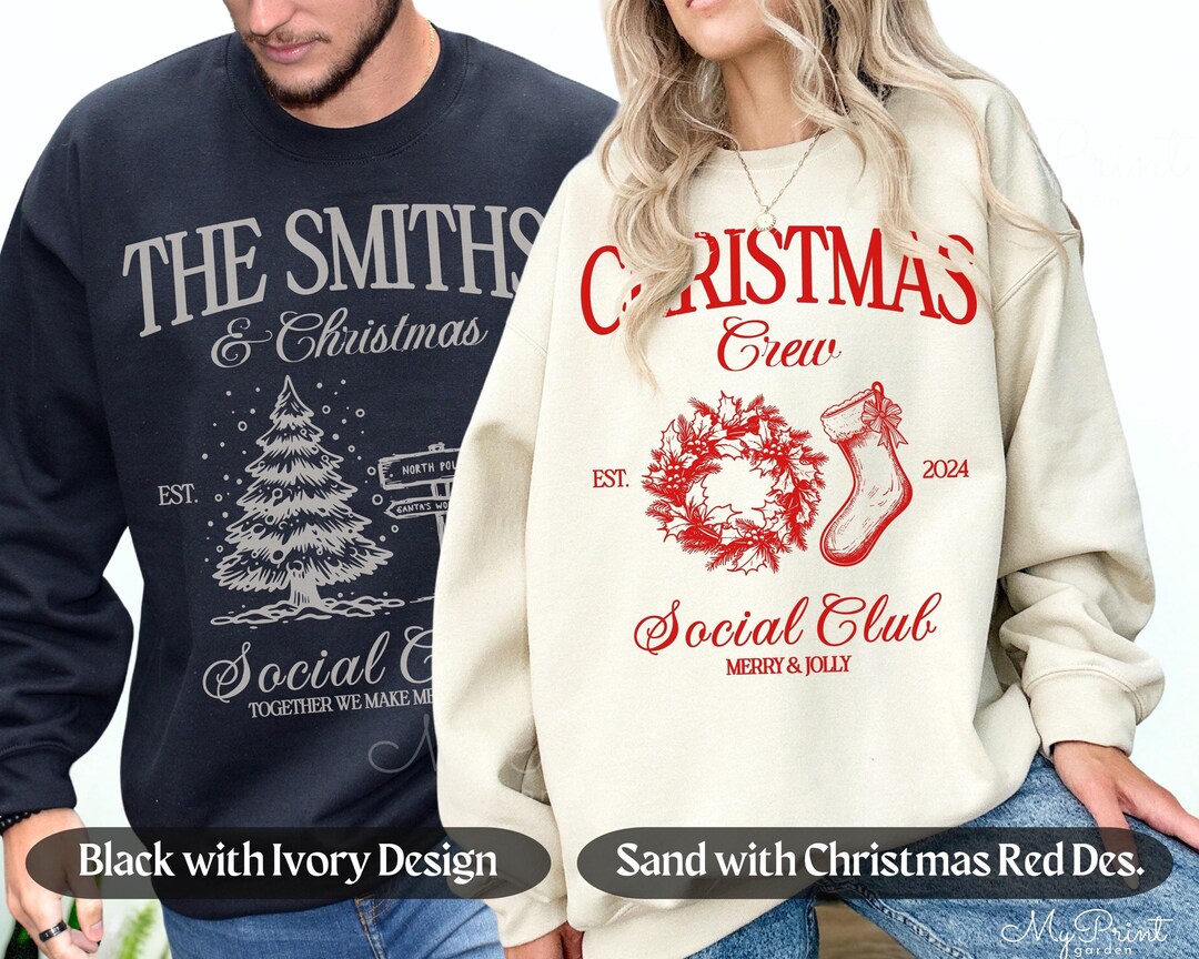 Custom Matching Family Christmas Sweatshirt, Family Group Sweater ...