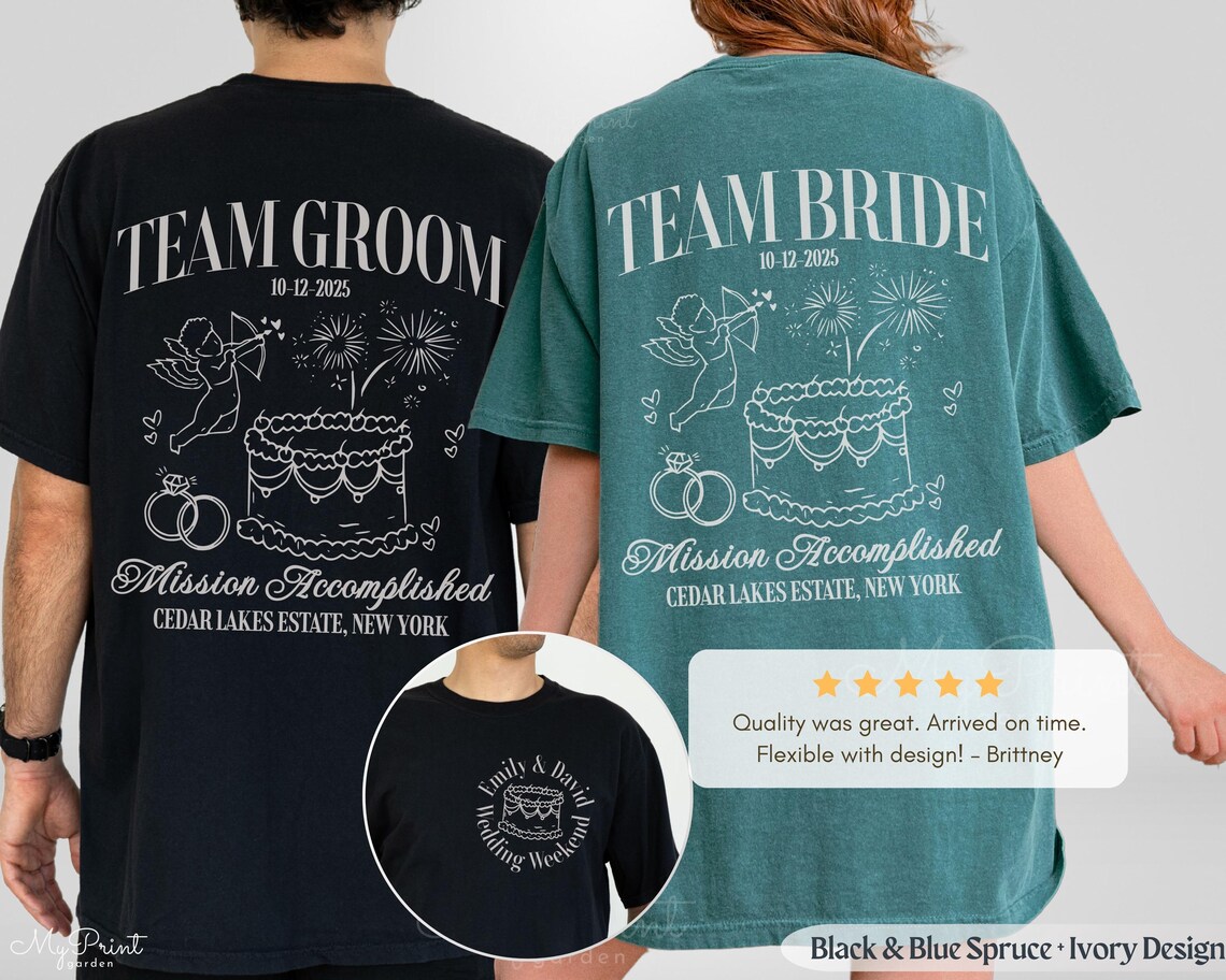 Custom Team Bride Wedding Shirt for Bridesmaids, Gift for Best Man ...