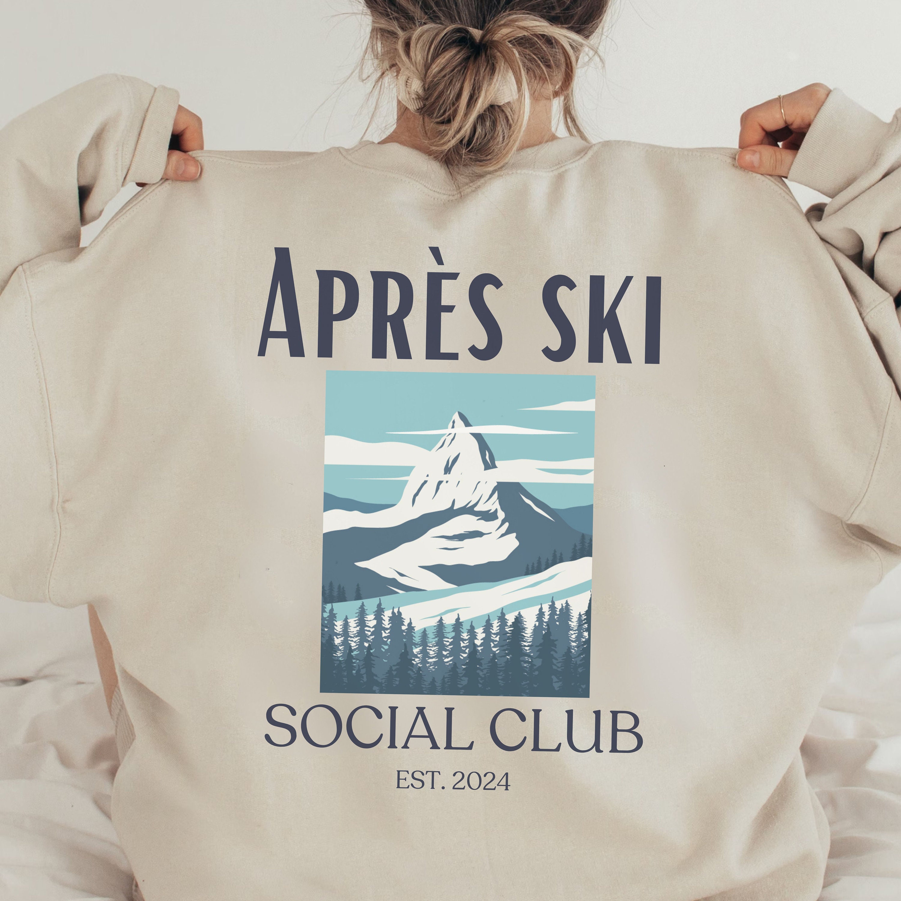 Personalized Apres Ski Social Club Sweatshirt, Gift for Skier, Retro ...